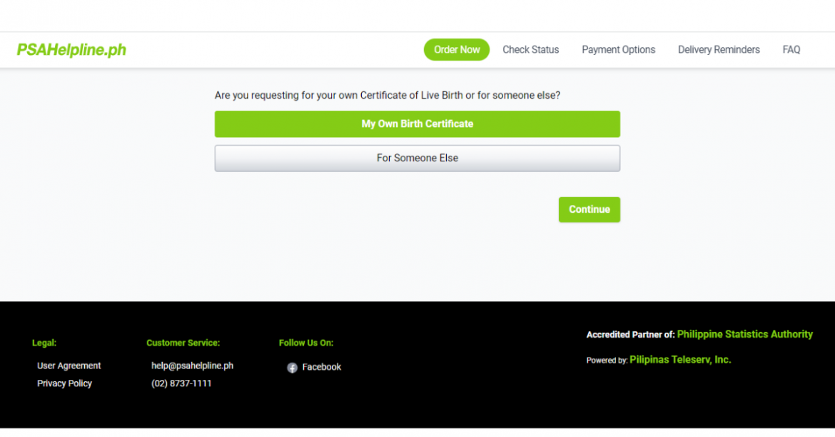 PSAHelpline: Get your PSA Certificates Conveniently! - CHE Goes On